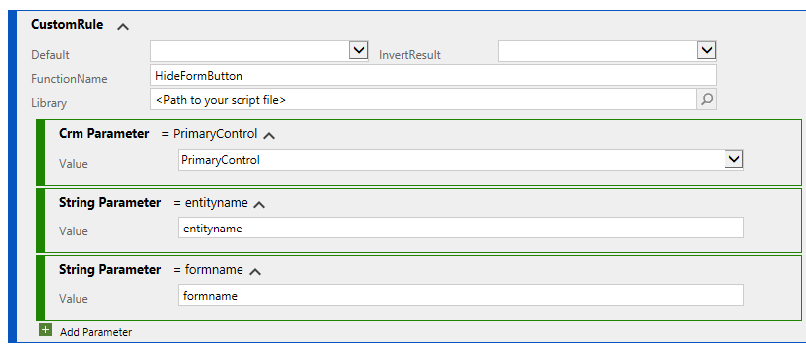 Make ribbon button visible depending on parent form – Pauliens Blog